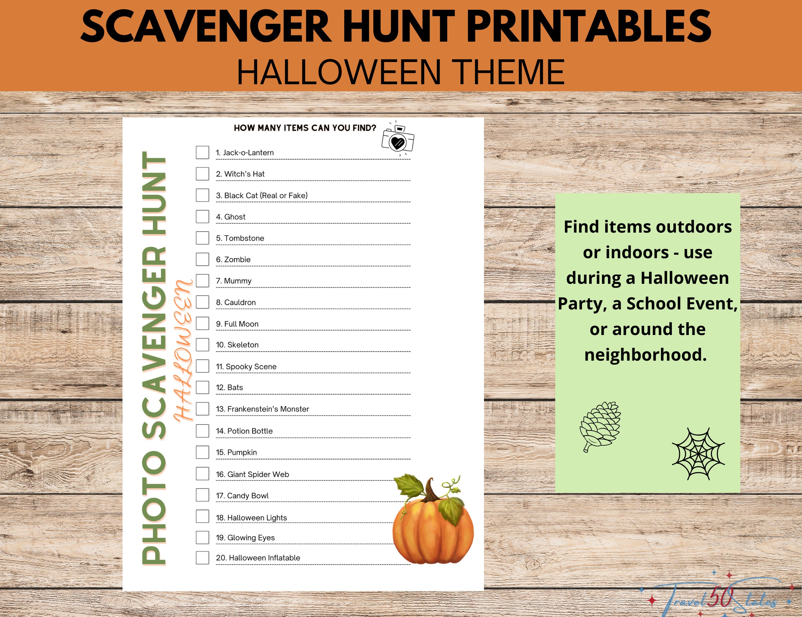 Photo Scavenger Hunt Halloween, Autumn, Thanksgiving Bundle | Fall ...