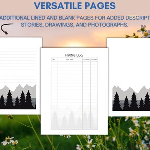 Hiking Logbook & Journal Printable Bundle | Keepsake Journal | Gift for ...