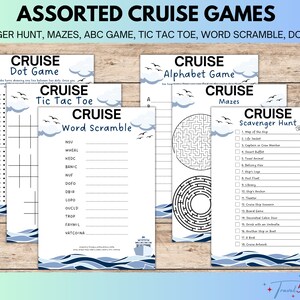 Cruise Games and Activities Printable Bundle | Cruise Ship Bingo, Mad ...