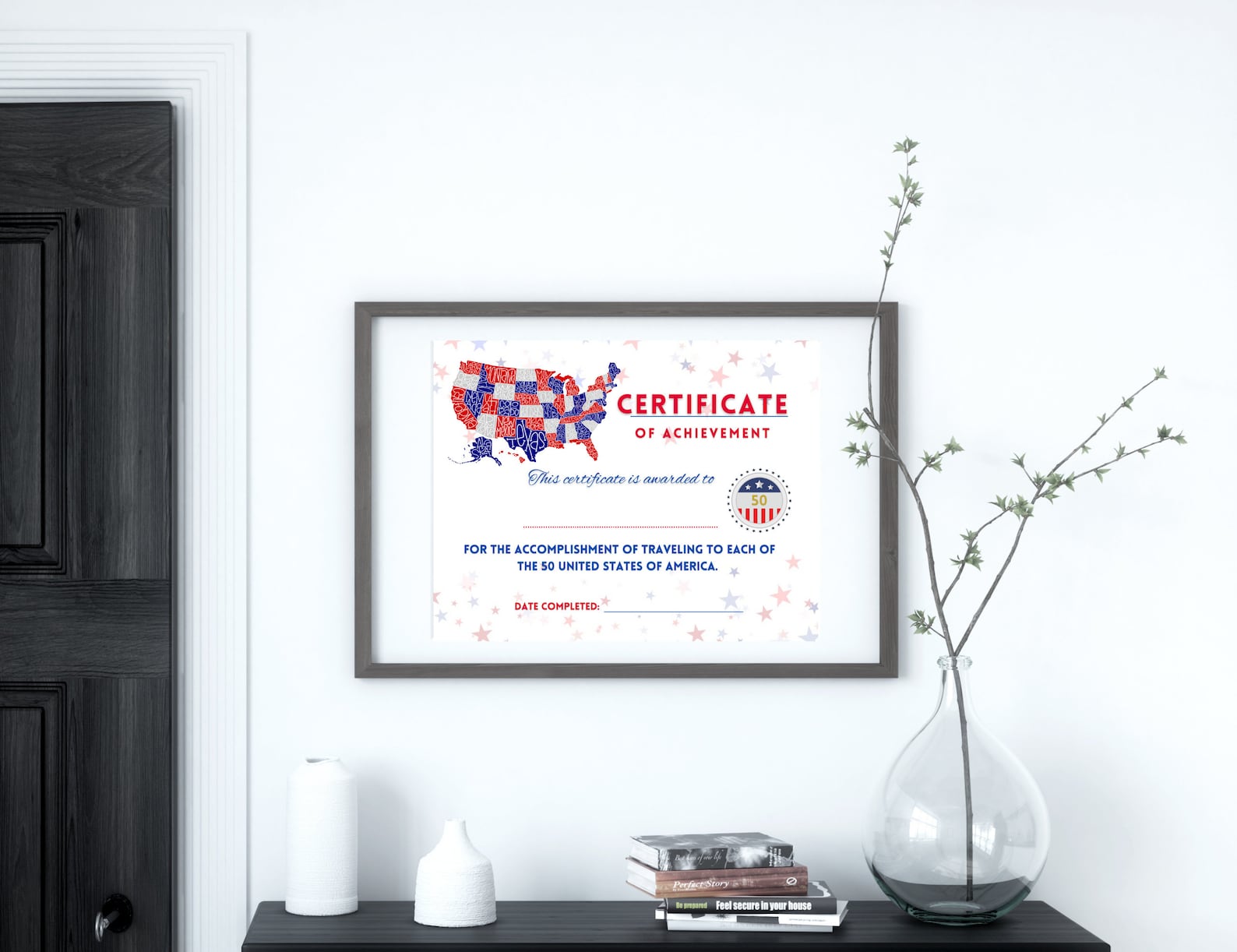 Traveled to All 50 States Certificate of Achievement, 50 States Club ...