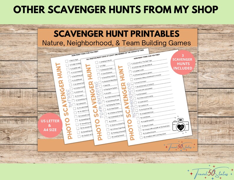 Photo Scavenger Hunt Halloween, Autumn, Thanksgiving Bundle | Fall ...