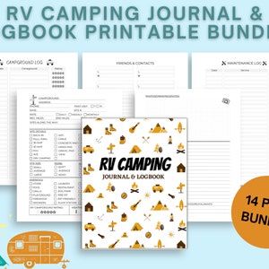 RV Camping Journal Logbook Printable Bundle | RV Journal | Camping ...