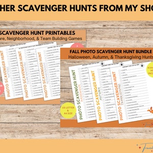 Thanksgiving Photo Scavenger Hunt, Printable Family Activity ...