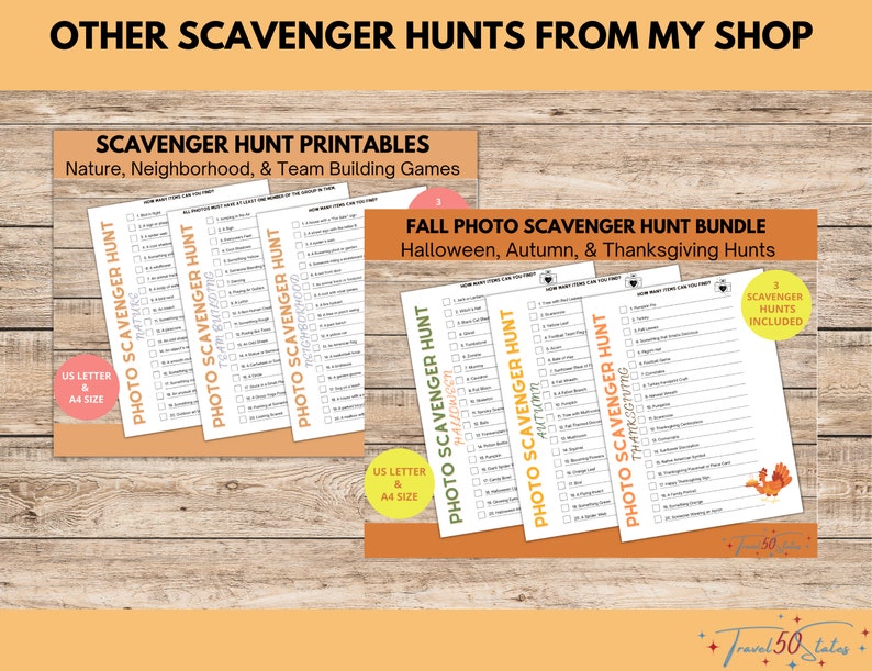 Thanksgiving Photo Scavenger Hunt, Printable Family Activity ...