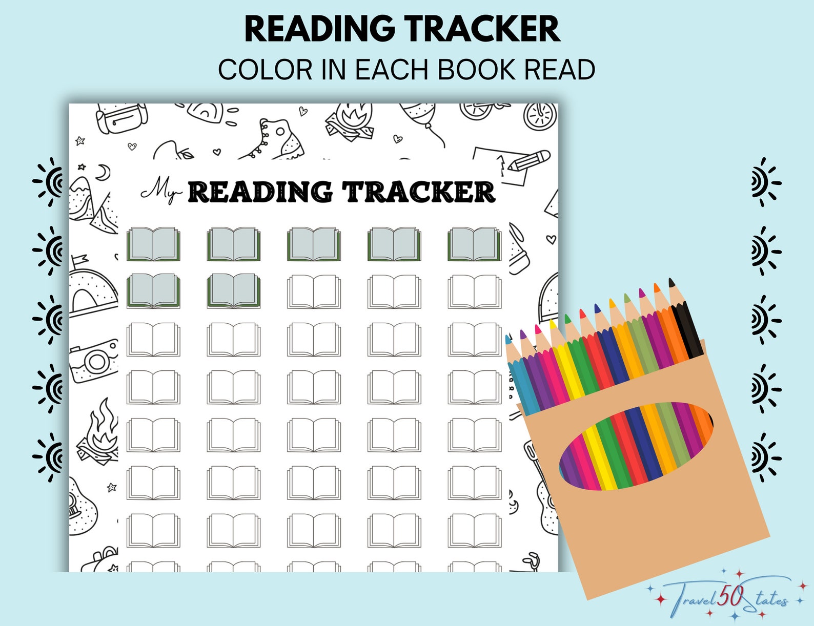 Summer Reading Journal Printable Bundle | Book Log, Reading Tracker ...