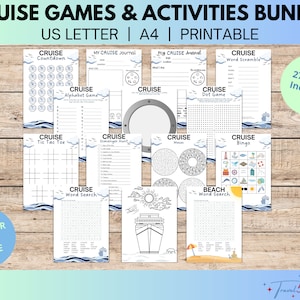 Cruise Games and Activities Printable Bundle | Cruise Ship Bingo, Mad ...