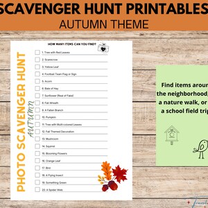 Photo Scavenger Hunt Halloween, Autumn, Thanksgiving Bundle | Fall ...