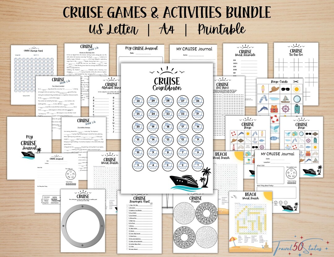 Cruise Ship Vacation Activities for Kids | Mad Libs, Bingo, Word Search ...
