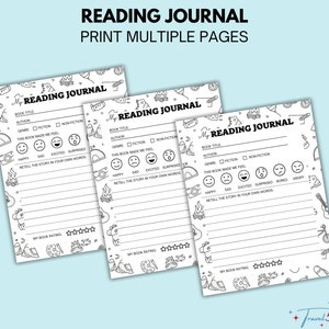 Summer Reading Journal Printable Bundle | Book Log, Reading Tracker ...