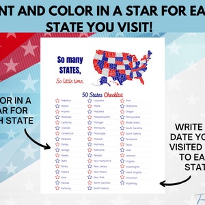 50 United States Checklist, so Many States, so Little Time, USA Travel ...