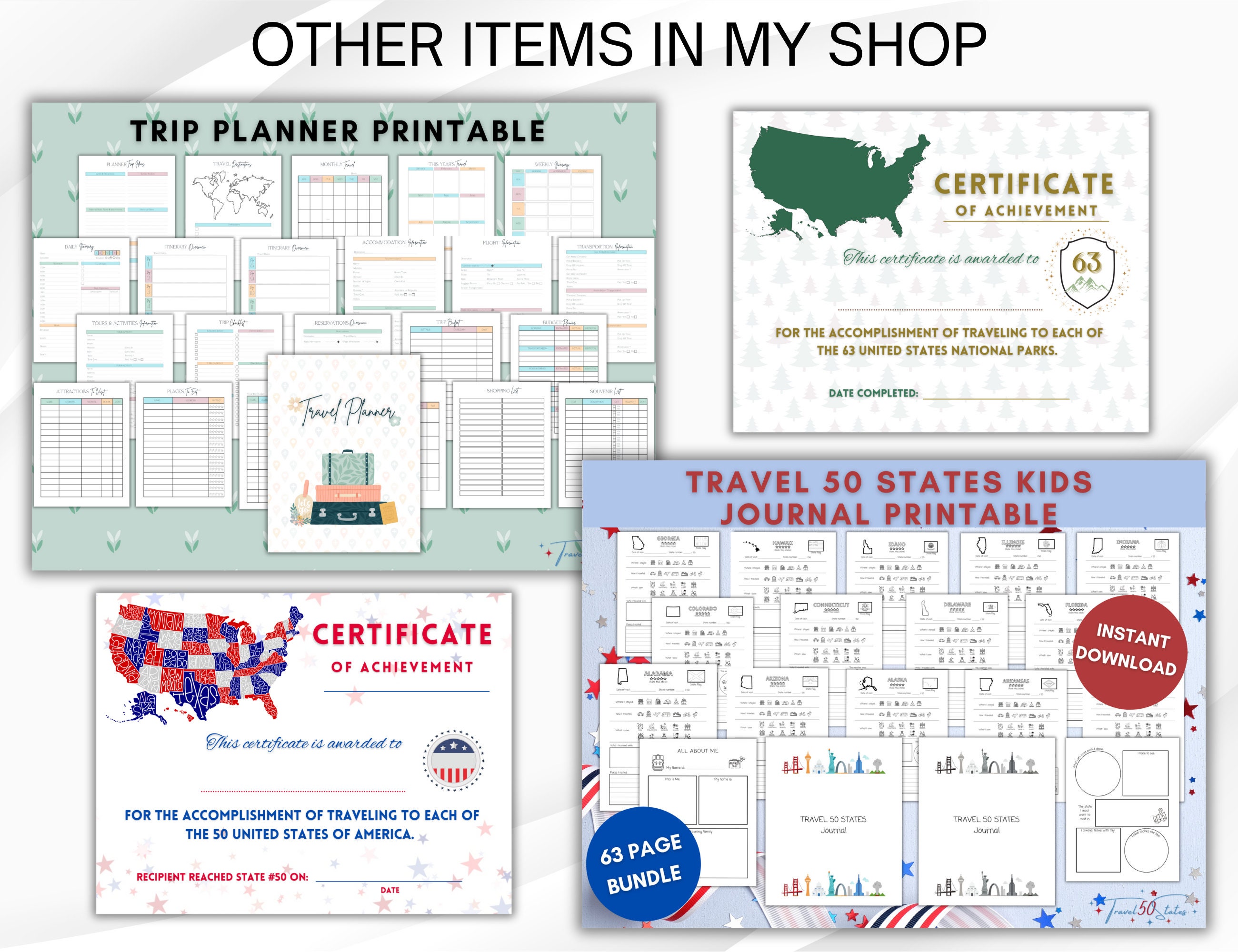 Travel Fund Savings Tracker Printable Travel Financial Goal Challenge ...