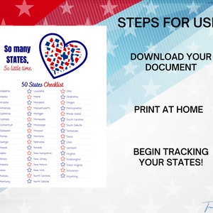 50 United States Checklist, so Many States so Little Time, USA Travel ...