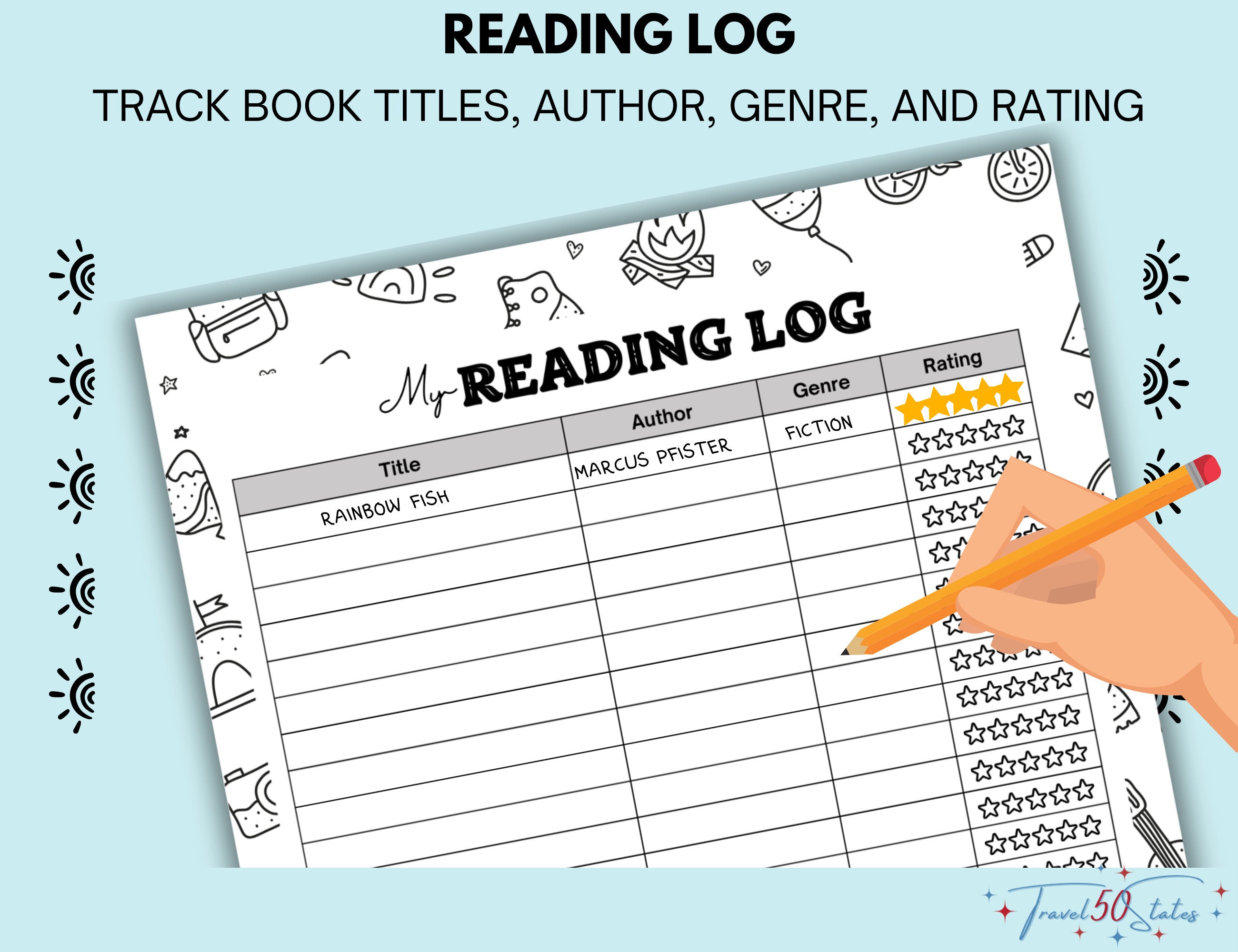 Summer Reading Journal Printable Bundle | Book Log, Reading Tracker ...