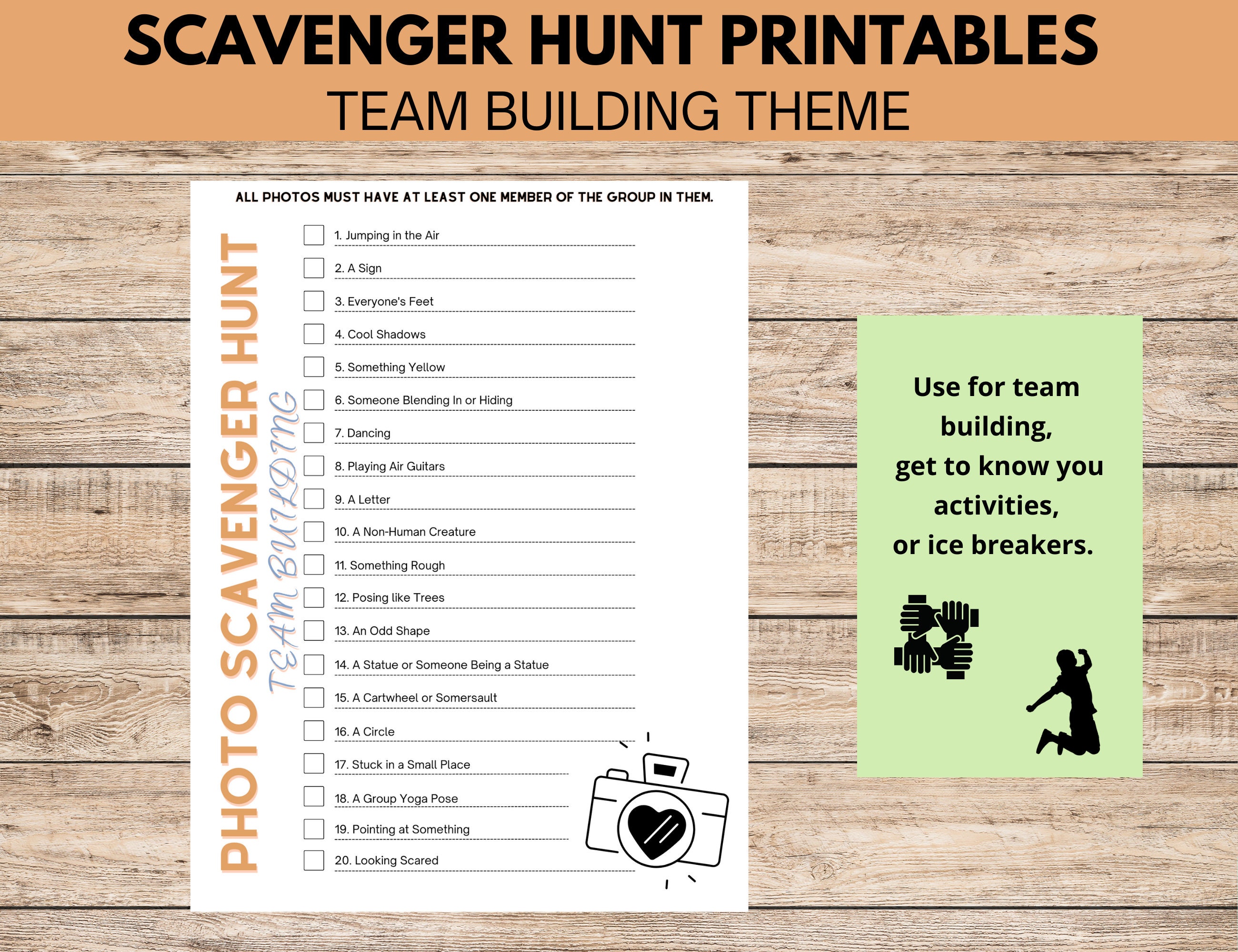 Photo Scavenger Hunt Printables Nature, Neighborhood, and Team Building ...