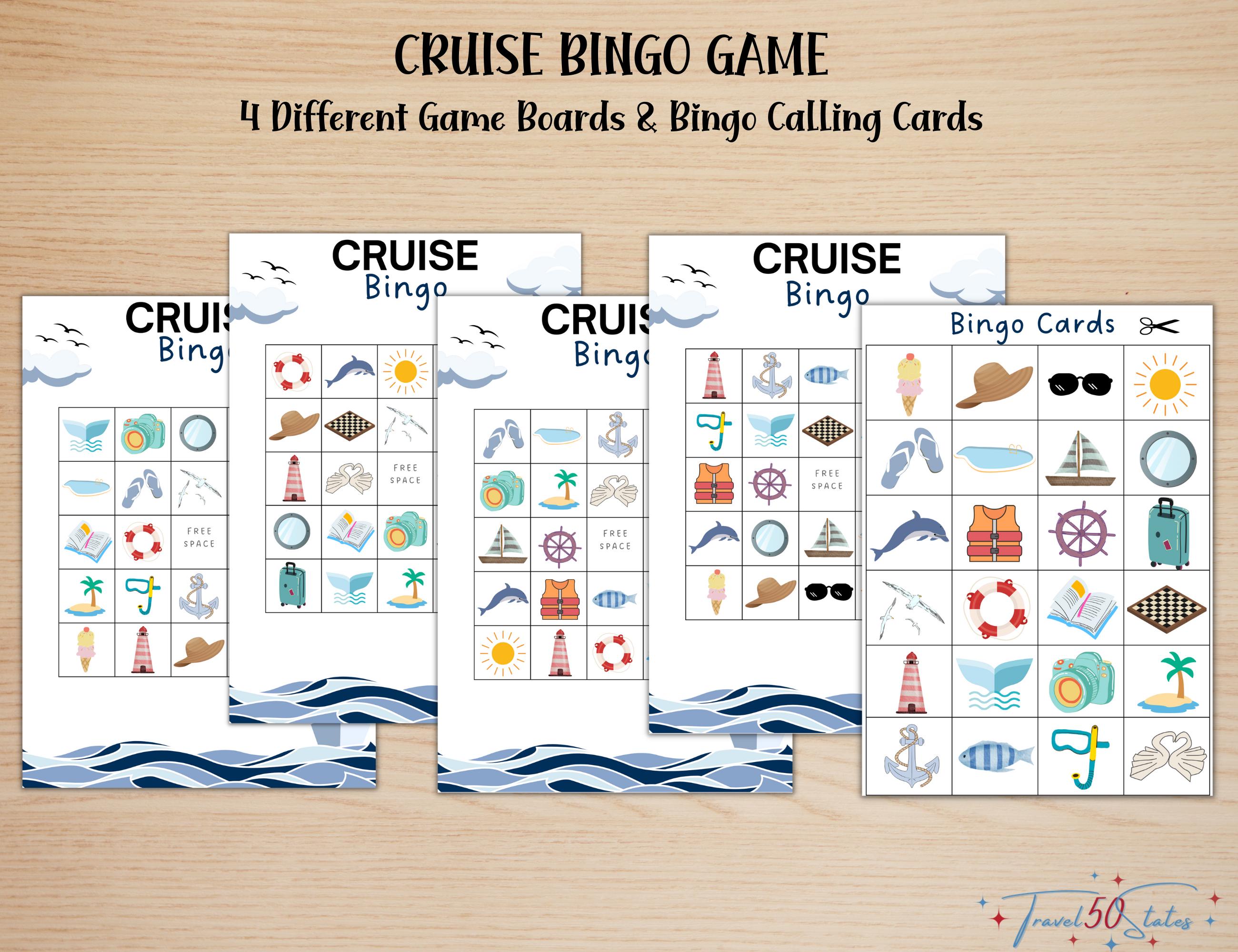 Cruise Games and Activities Printable Bundle | Cruise Ship Bingo, Mad ...