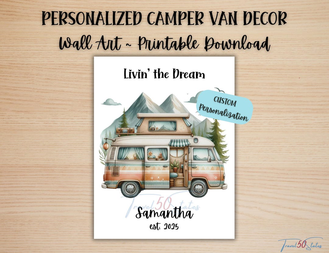 Van Life Camper Van Signs, Personalized Camping Signs, Gift for Van ...