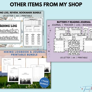 Summer Reading Journal Printable Bundle | Book Log, Reading Tracker ...