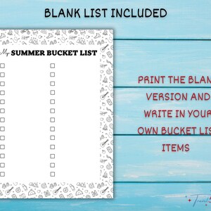 Summer Bucket List EDITABLE | Kids Checklist Template | Printable ...