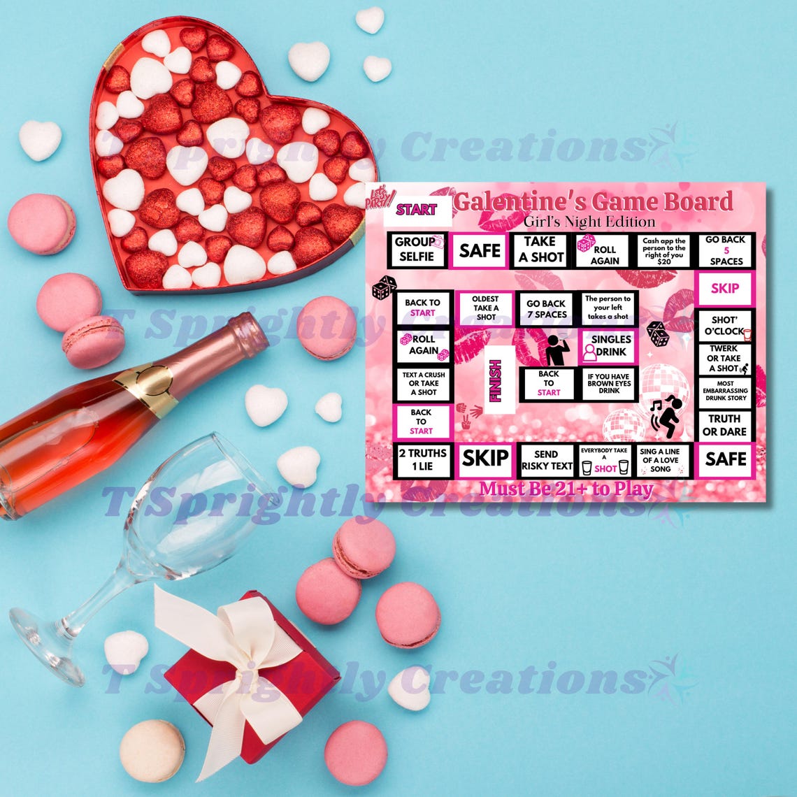 Editable Galentines Board Game, Instant Download, Printable File ...
