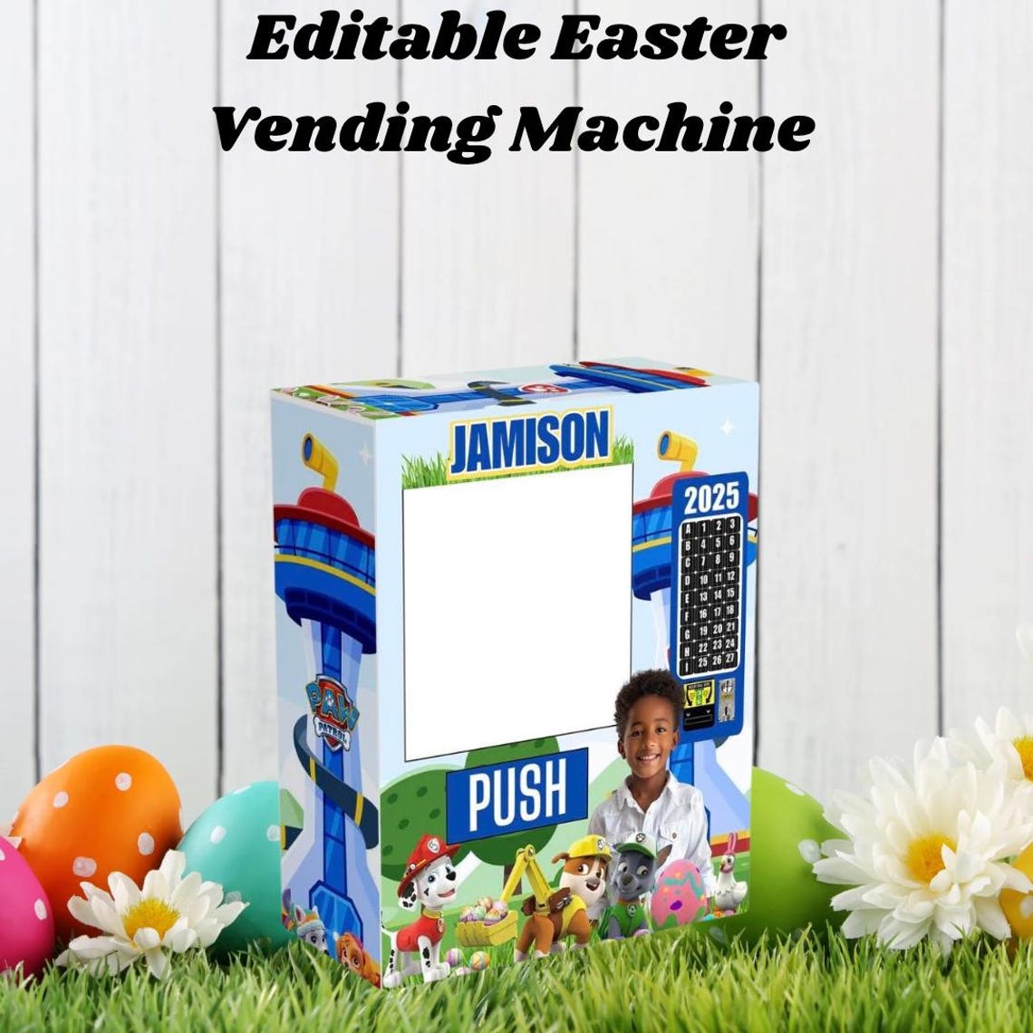Editable Easter Vending Machine, Instant Digital Download, DIY Easter ...
