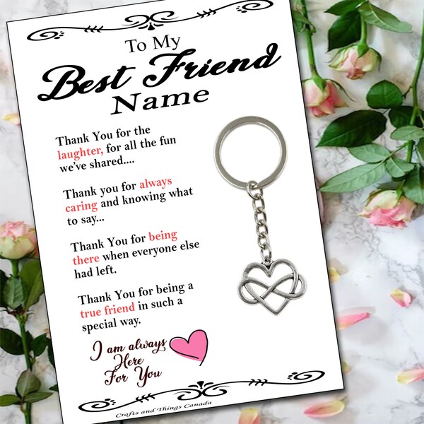 Best Friend Key Ring - Etsy