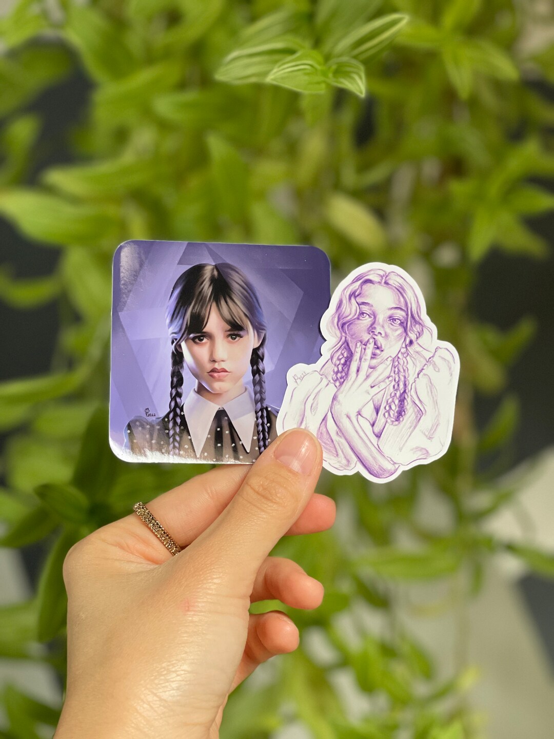 Glossy Sticker Set Portrait Drawing Sticker Set Portrait - Etsy
