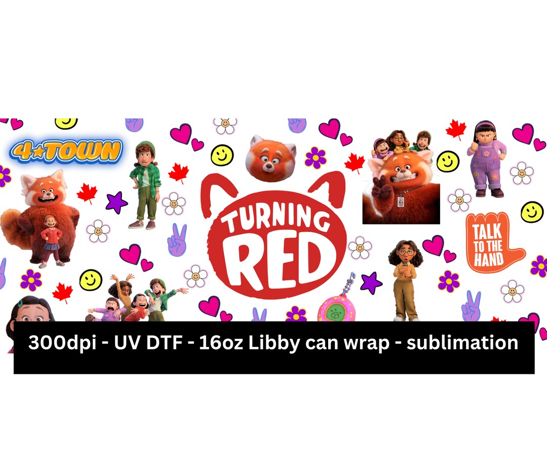 Red Panda - Turning - Png - UV DTF - Sublimation - Glass Wrap - Etsy