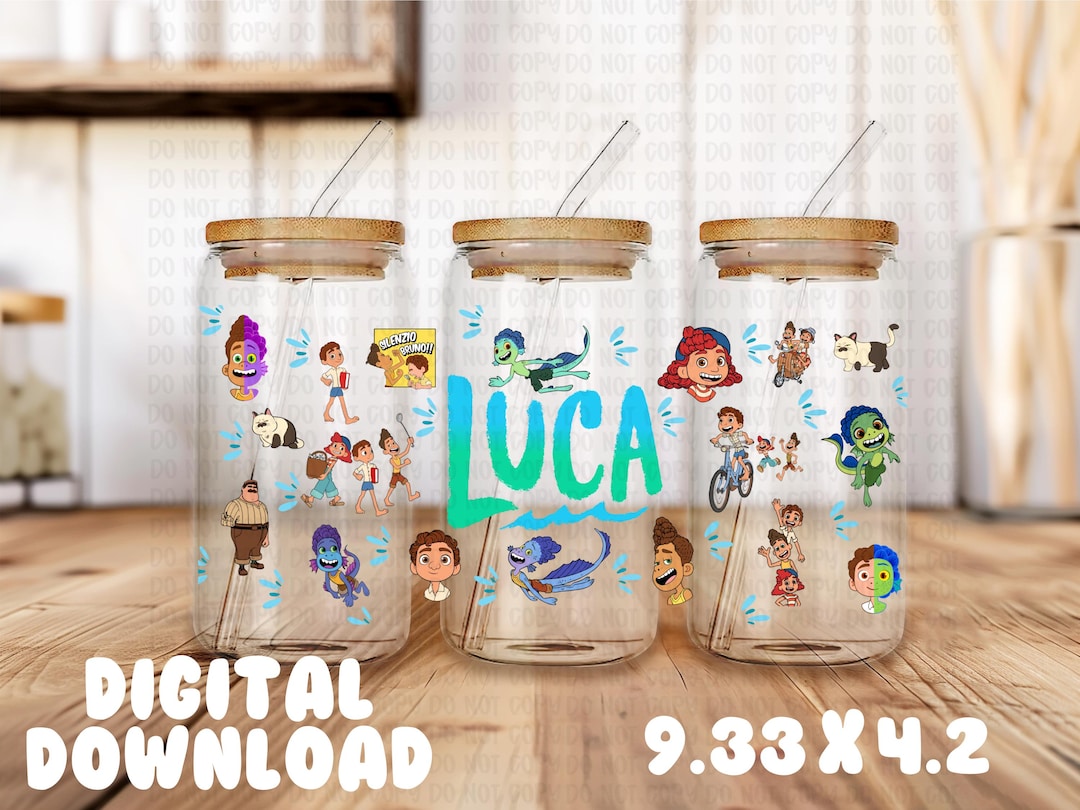 Luca Movie Cup Wrap PNG: 16oz Libbey Can Design (digital Download - Etsy