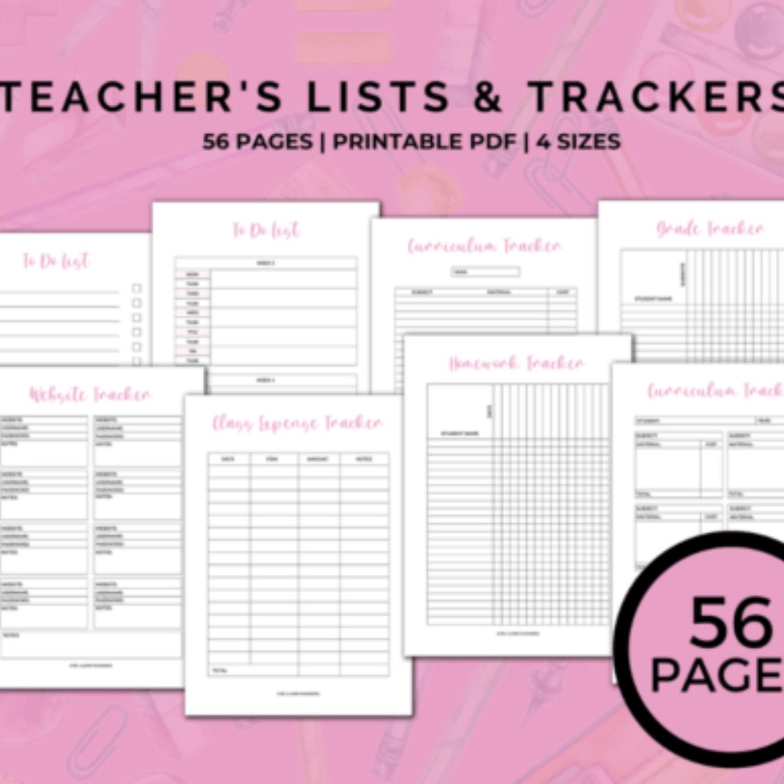 Digital Teacher's Planner Lesson Plan Calendar Weekly - Etsy