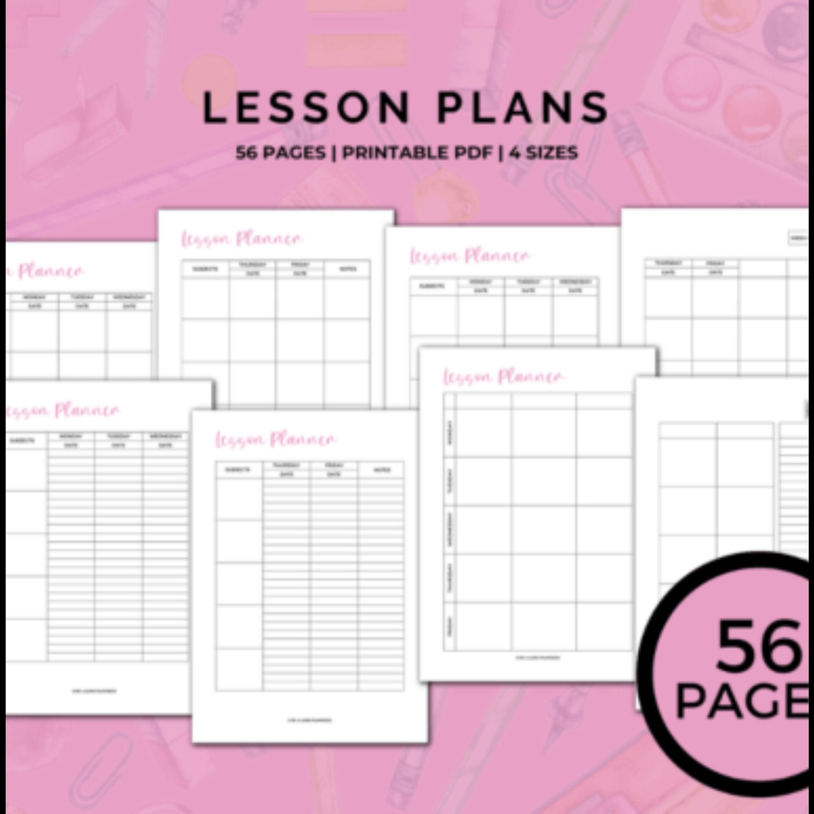 Digital Teacher's Planner Lesson Plan Calendar Weekly - Etsy