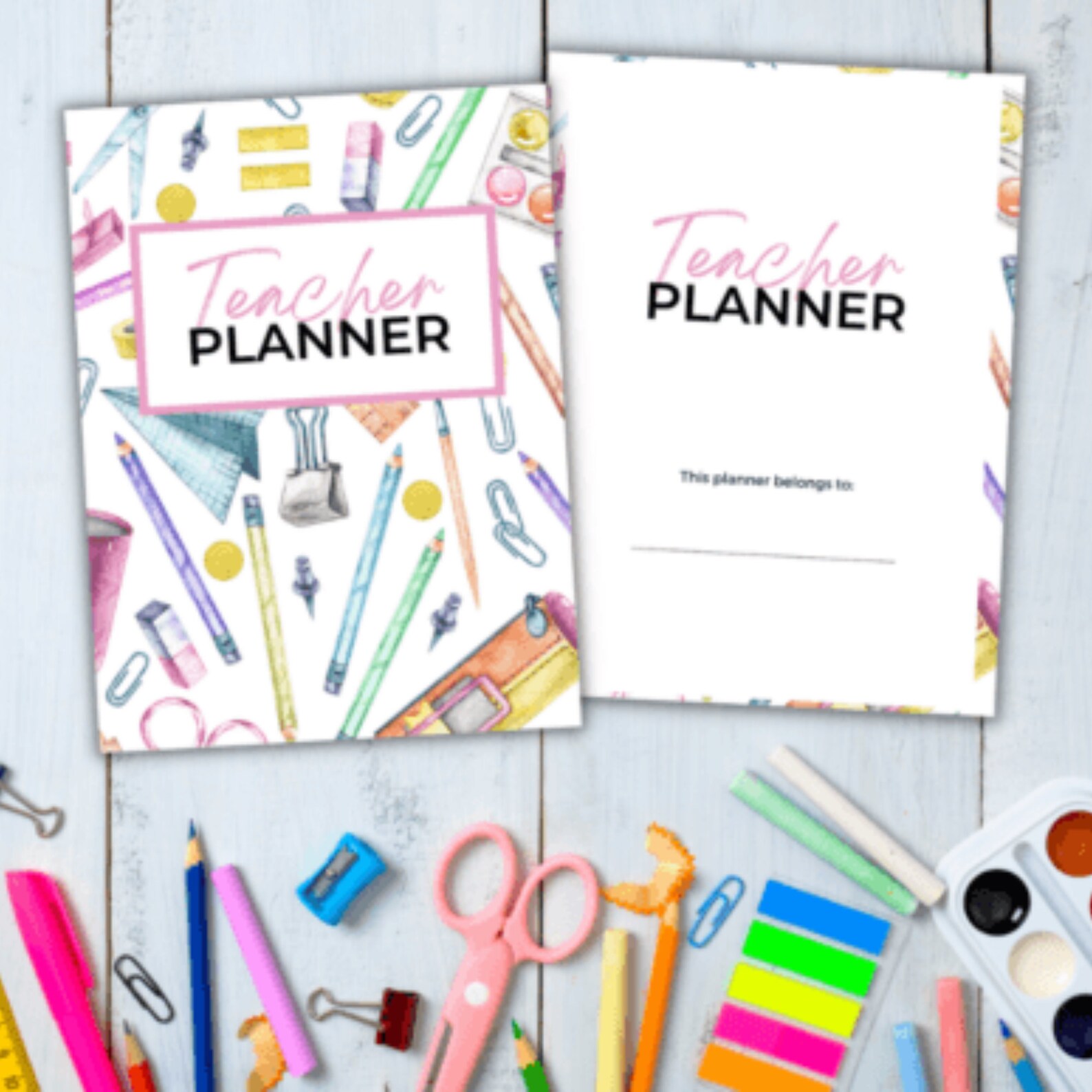 Digital Teacher's Planner Lesson Plan Calendar Weekly - Etsy