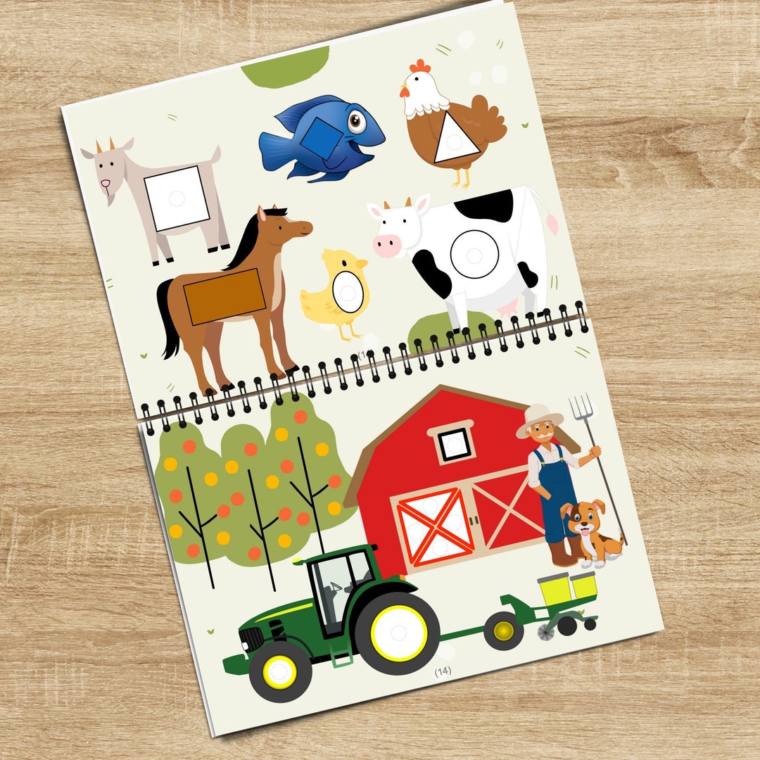 Formen Lernen Und Zuordnen Mein Erstes Aktivitätsbuch Busy - Etsy