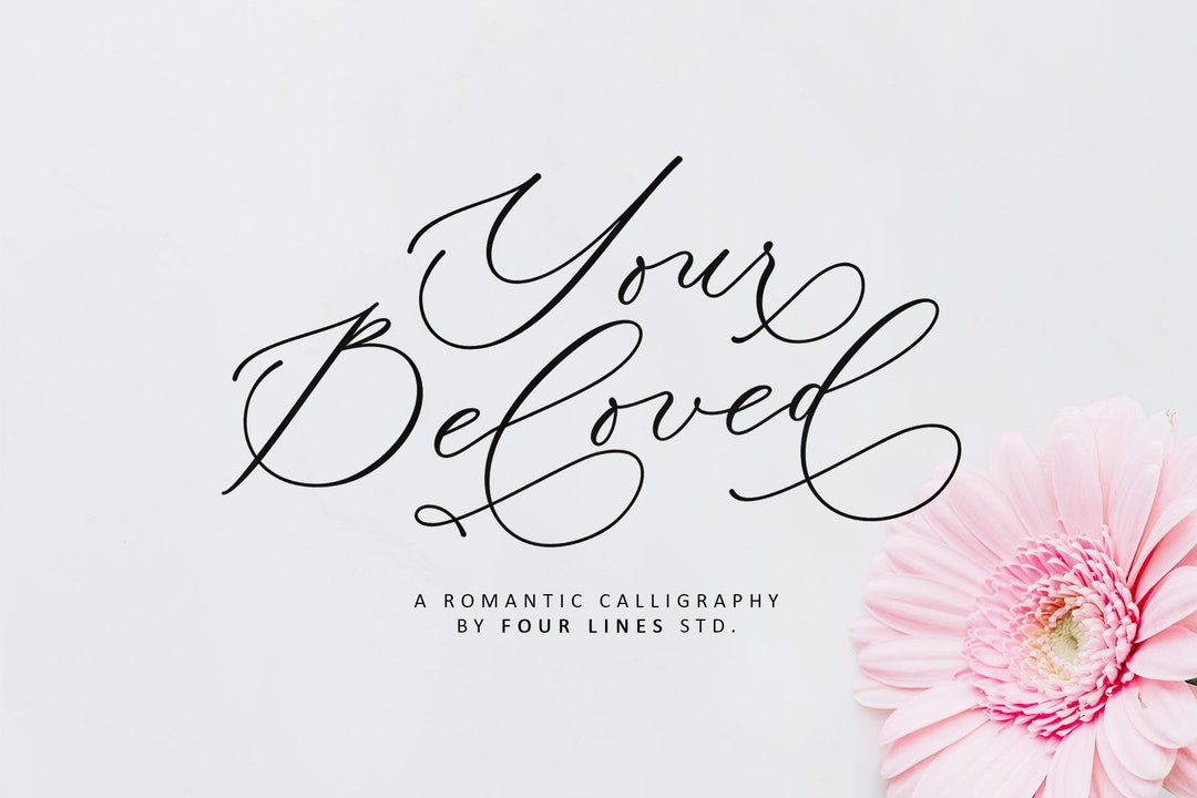 Romantic Font, Calligraphy Font, Modern Calligraphy, Hand Lettering ...