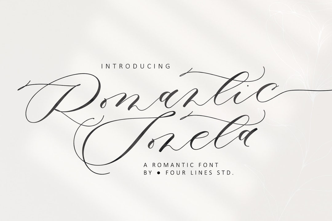 Romantic Font, Calligraphy Font, Modern Calligraphy, Hand Lettering ...