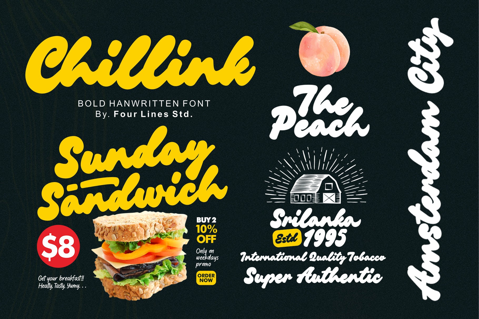 Font Bundle Script Handwritten Font, Retro Font, Groovy Font, Modern ...