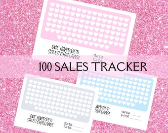 100 Sales Challenge Stars, Printable 100 Challenge. Colour in Tracker ...