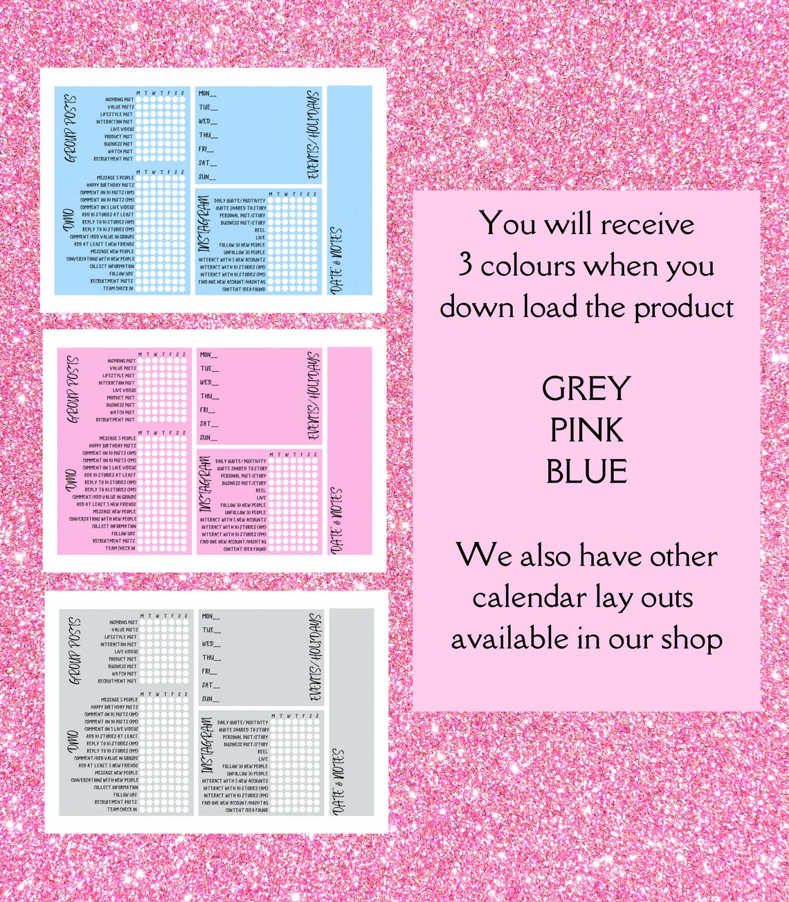 DMO TRACKER, Printable Planner. Printable Tracker, Business Builder ...