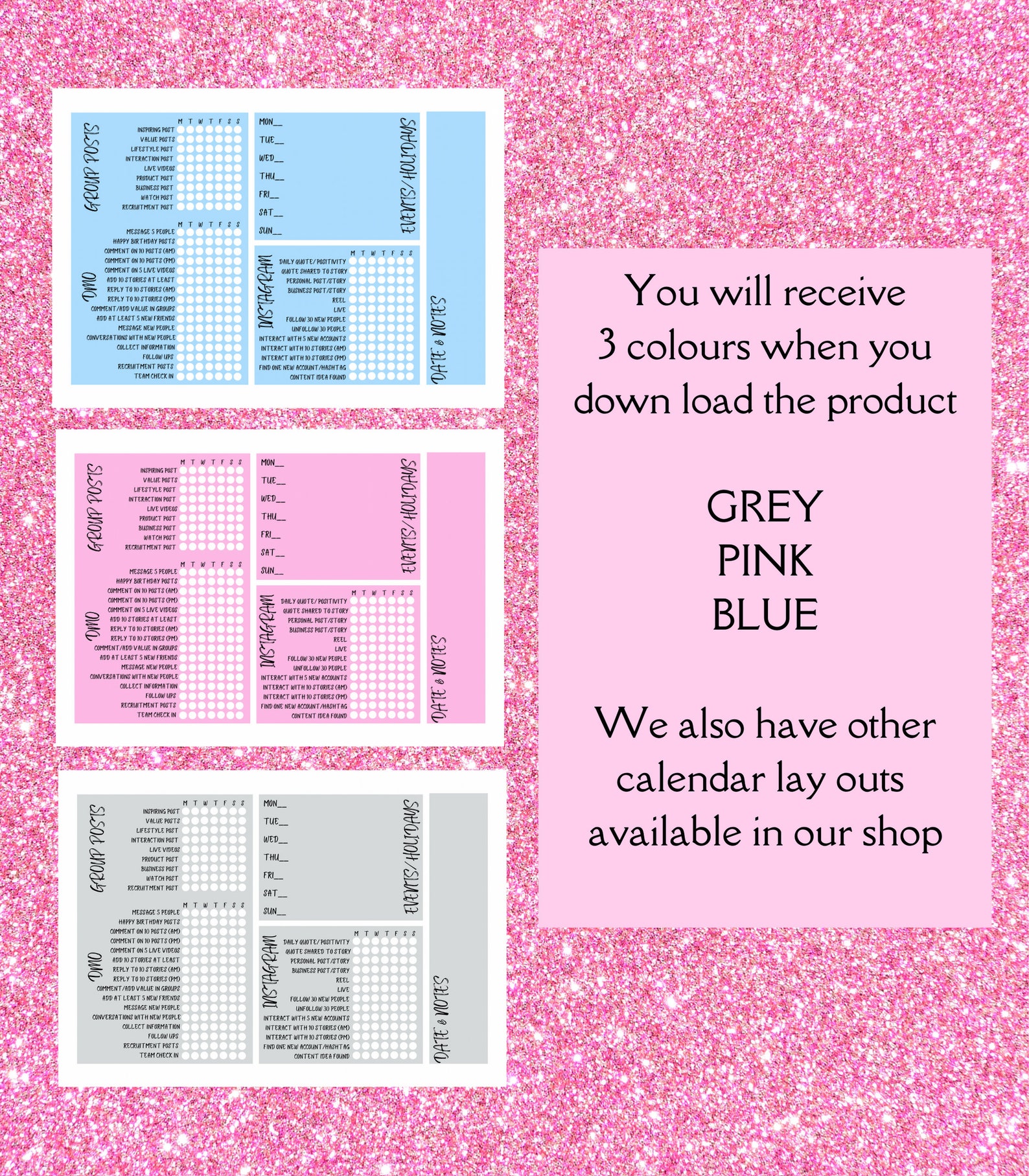 DMO TRACKER, Printable Planner. Printable Tracker, Business Builder ...