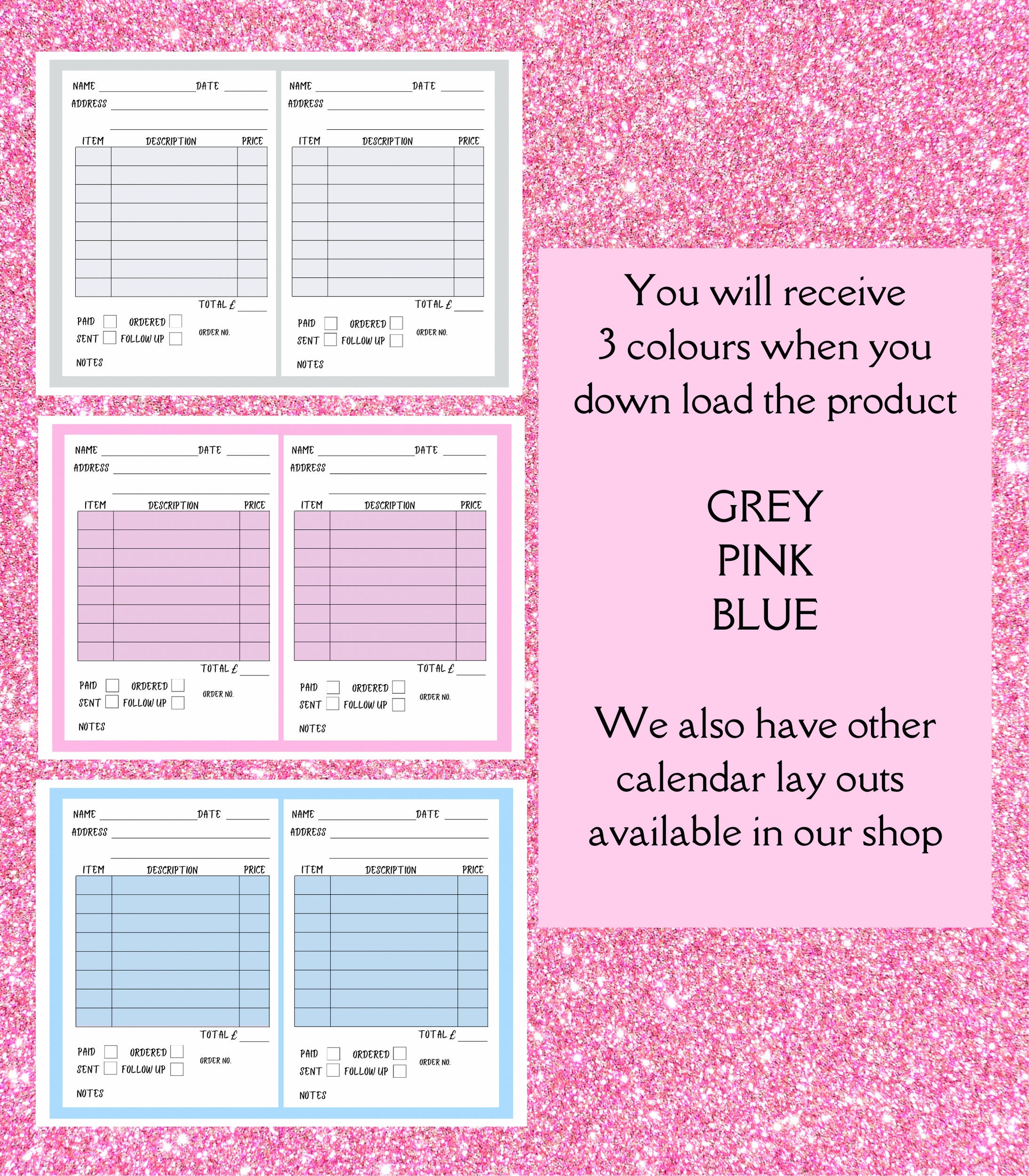 Order Forms , Printable Order Forms. Customer Order Forms, Business ...