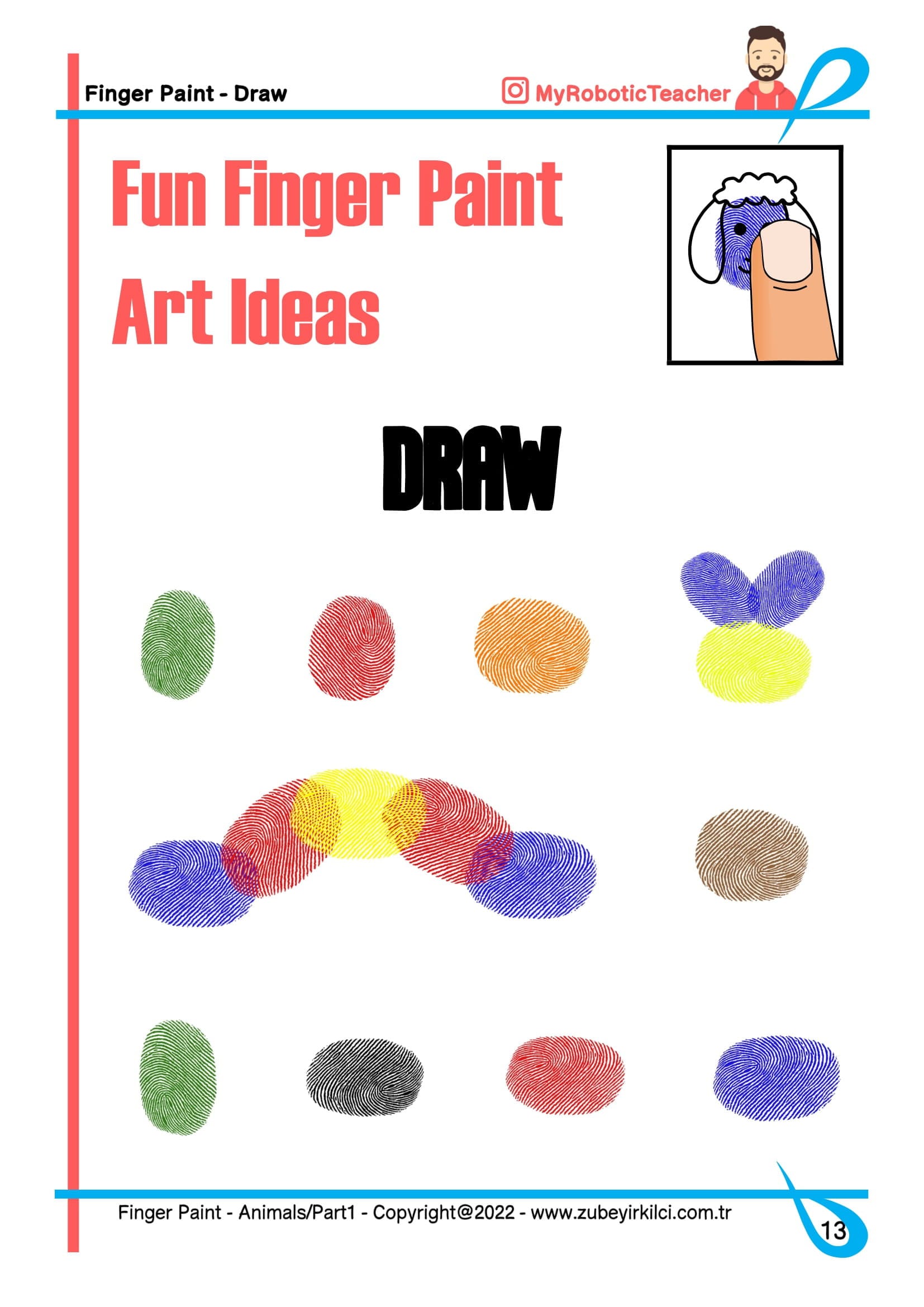 Finger Painting Animals