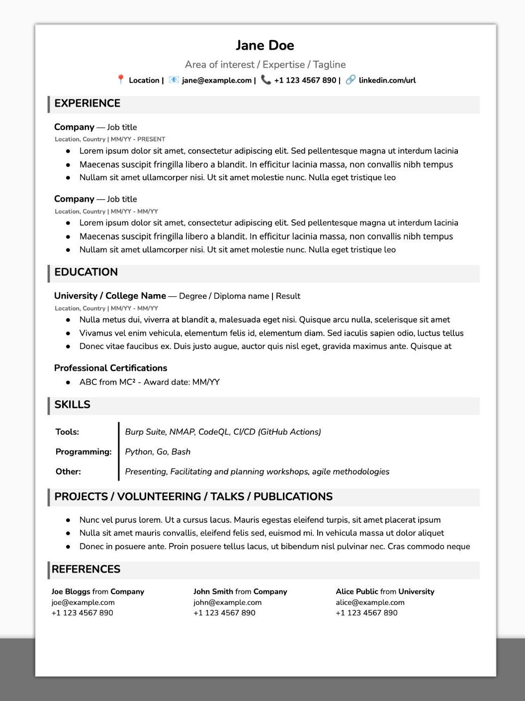 45 Free Modern Resume CV Templates Minimalist, Simple Clean 45 Free Modern Resume CV Templates Minimalist, Simple Clean