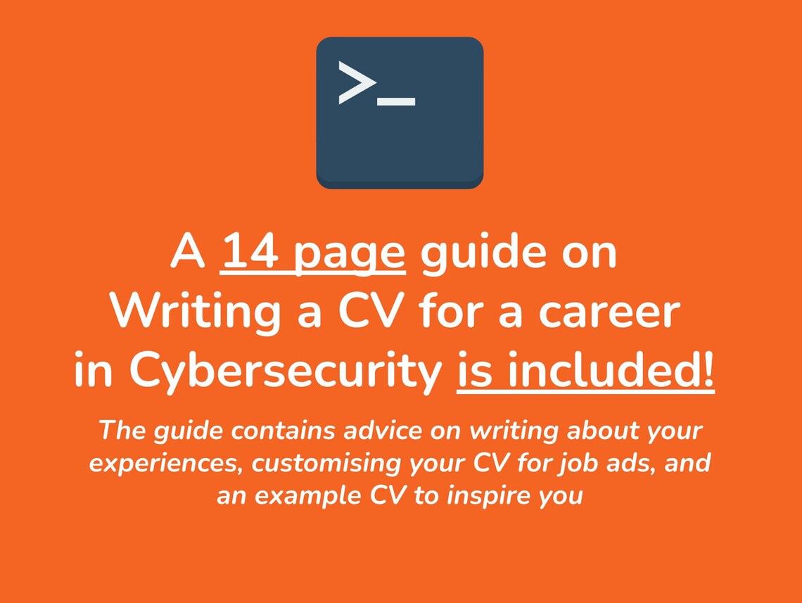 CV / Resume Template With Cybersecurity Infosec and Appsec - Etsy