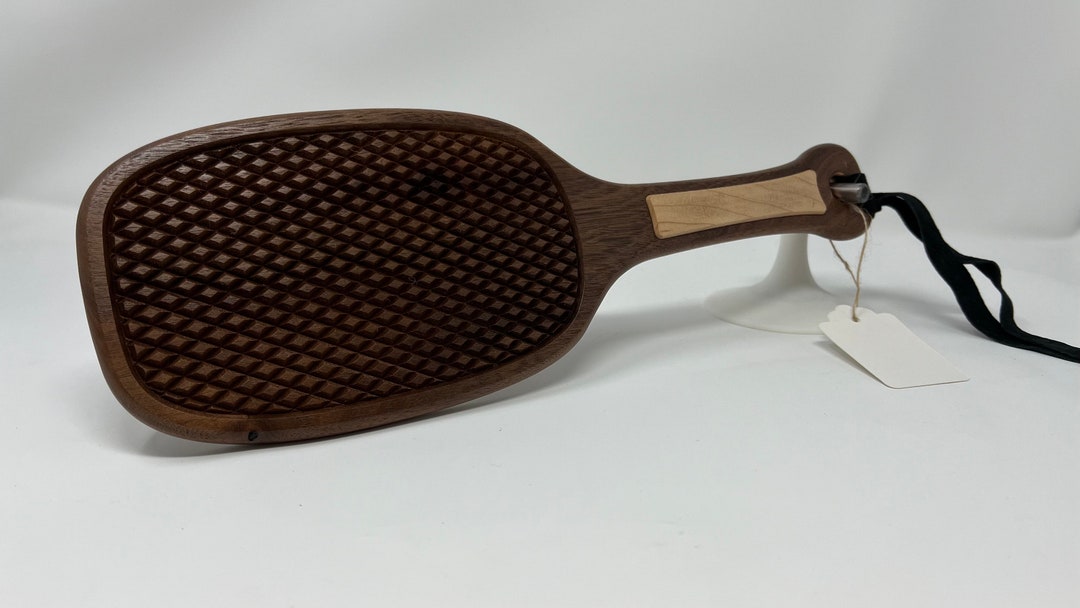 Spanking Paddle Walnut Waffle W/inserts - Etsy