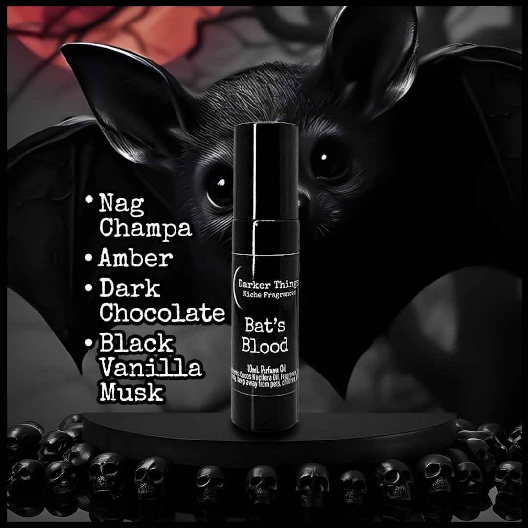 BAT'S BLOOD - Gothic Perfume Oil, Witchy Fragrance, Niche Perfume Roll ...