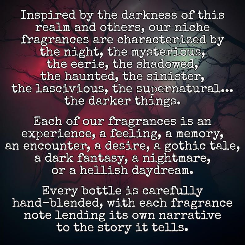 NIGHT TERRORS - Gothic Perfume Oil, Witchy Fragrance, Niche Perfume ...