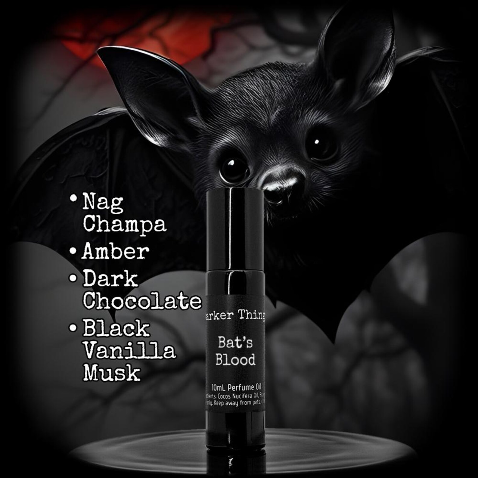 BAT'S BLOOD, Gothic Fragrance, Perfume Oil, Witchy Scents - Etsy