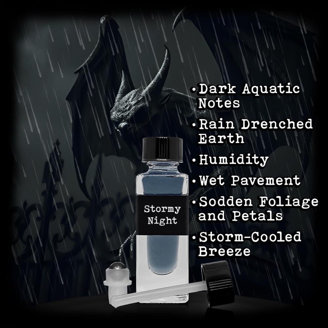 STORMY NIGHT, Gothic Fragrance, Perfume Oil, Witchy Scents - Etsy