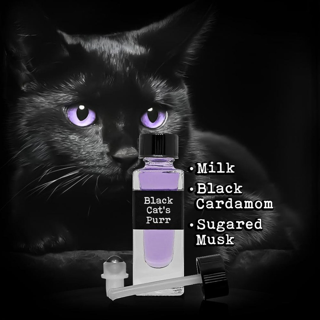 BLACK CAT'S PURR, Gothic Fragrance, Perfume Oil, Witchy Scents - Etsy