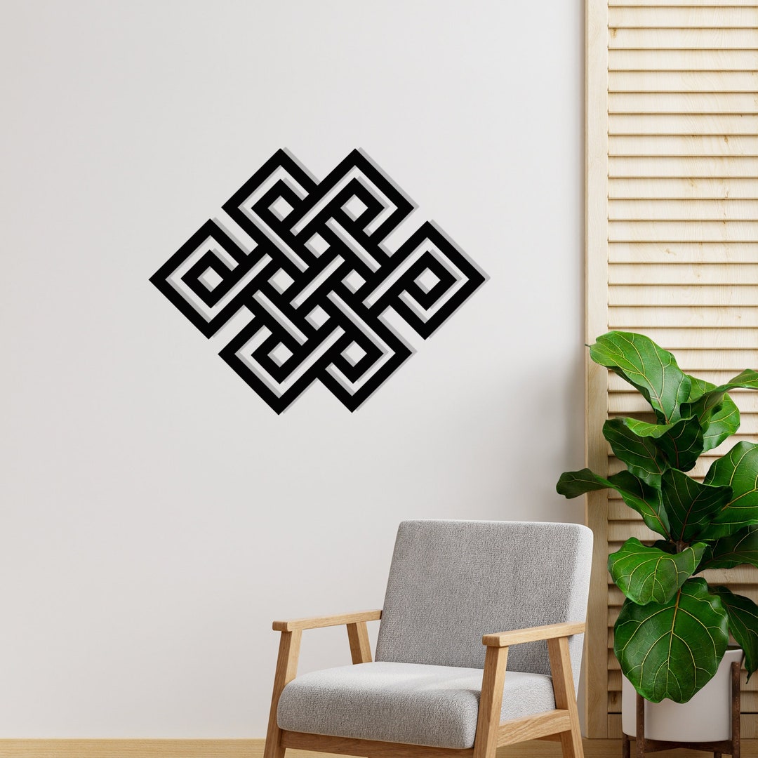 Eternal Knot Metal Wall Decoration, Eternal Knot Wall Sign, Metal Home ...