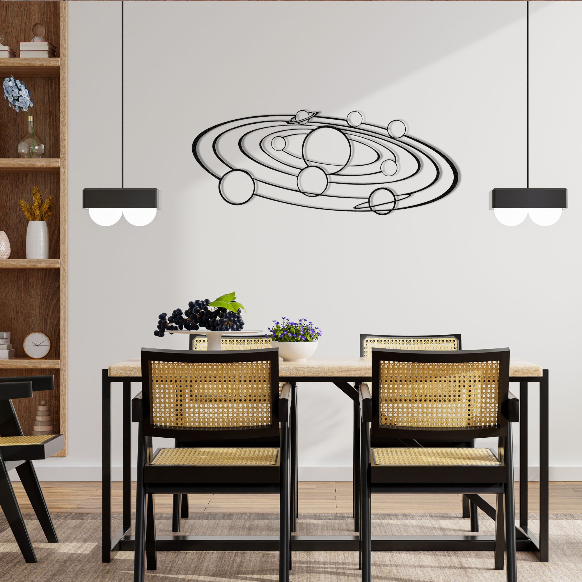 Solar System Planets Metal Wall Decoration, Planets Metal Wall Art ...
